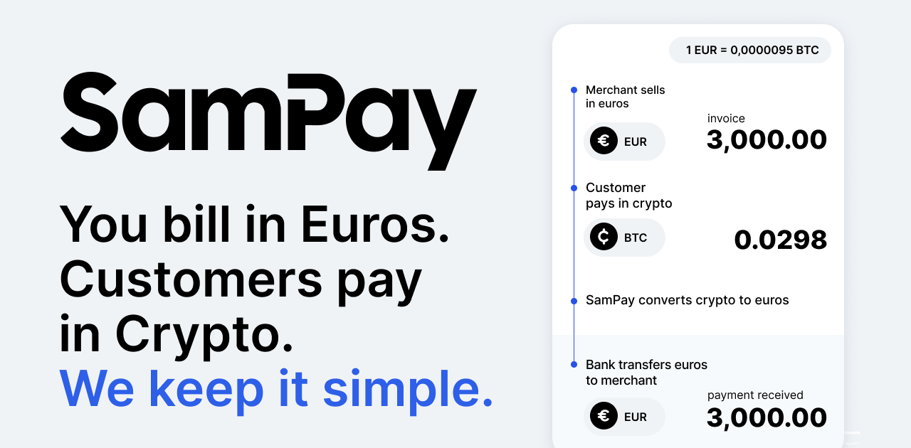 SamPay – Crypto Payments with Euro Settlement
